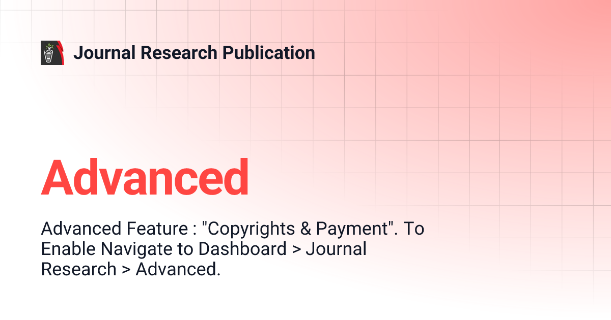 Advanced | Journal Research Publication